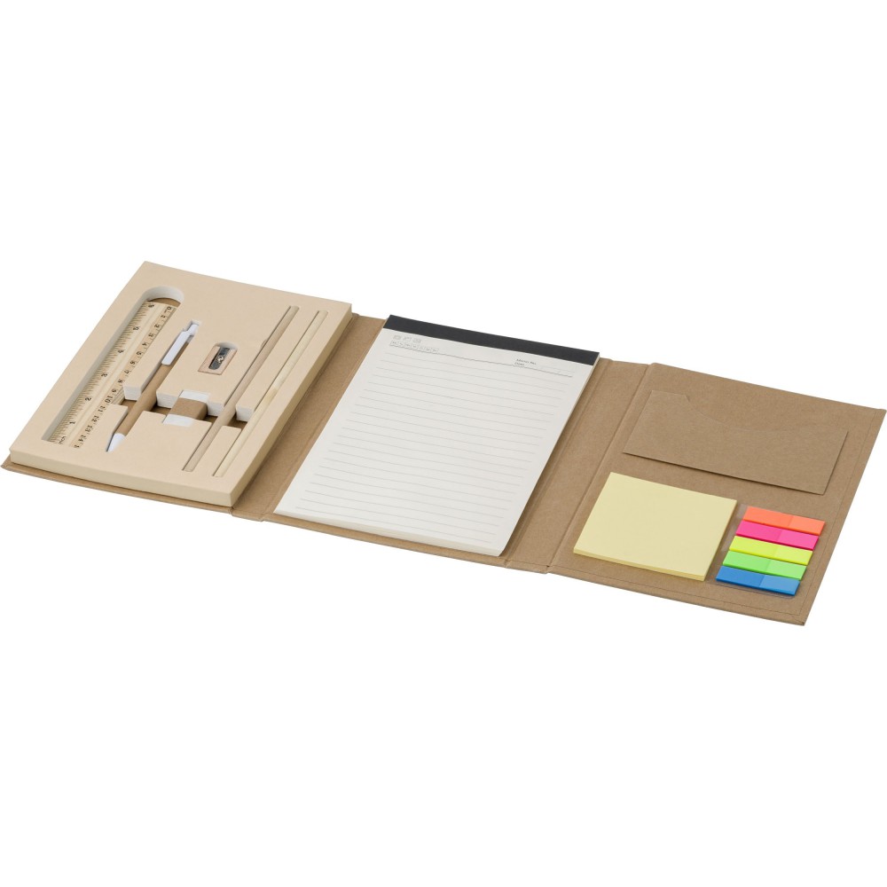 Printed Cardboard writing folder, brown (Folders)
