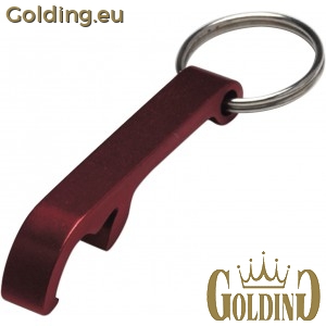 Printed Metal 2-in-1 key holder Felix, red (Keychains)