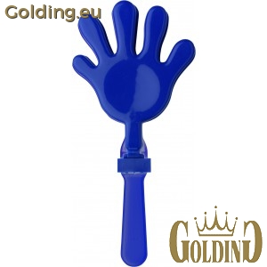 Printed PP hand clapper Boris, cobalt blue (Sports equipment)