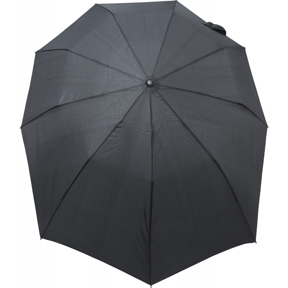 Printed Pongee (190T) umbrella, Black (Foldable umbrellas)