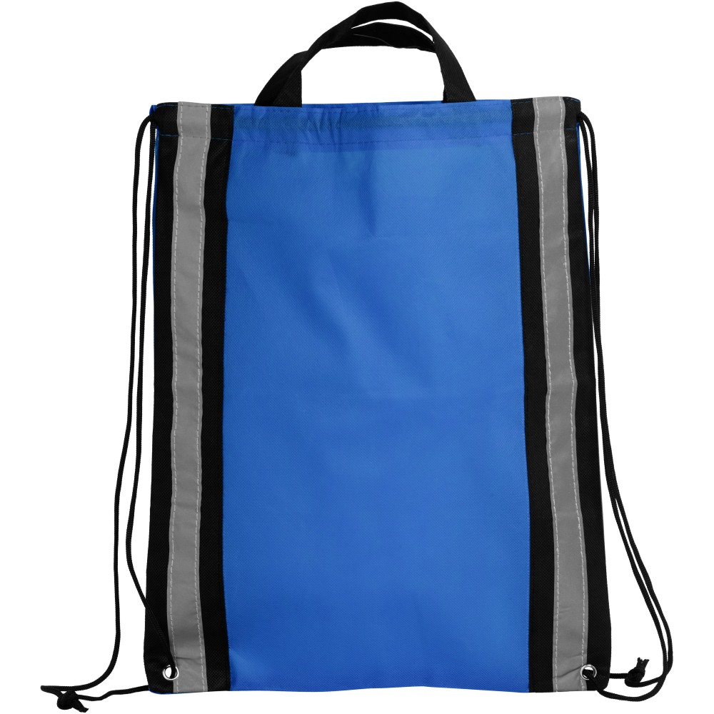 Reflective non-woven drawstring backpack, Royal blue (Backpacks ...
